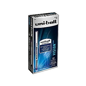 Uniball UB157 Fine Point Roller Ball Pens - Box of 12 - Purple