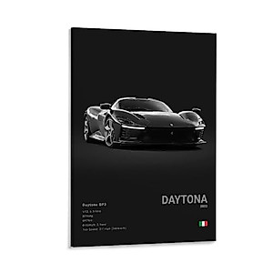Car Poster Ferrari F40 Supercar Posters Racing Car Canvas Wall Art For Boy's Bedroom SuperCar Wall Decor Frame-style 24x36inch(60x90cm)