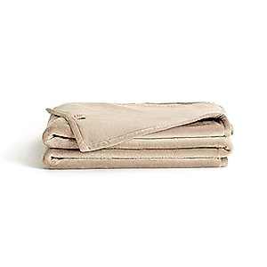 UnHide Lil Marsh Traveler - Travel Blanket - Faux Fur Blanket - Durable, Lightweight, Extra Soft Blanket - 300 GSM - Machine Washable - Perfect for Road Trips & Road Trips - Beige Bear (50” x 60”)