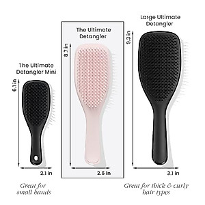 Tangle Teezer The Ultimate Detangler Plant Brush, Dry and Wet Hair Brush Detangler for All Hair Types, Marshmallow Pink