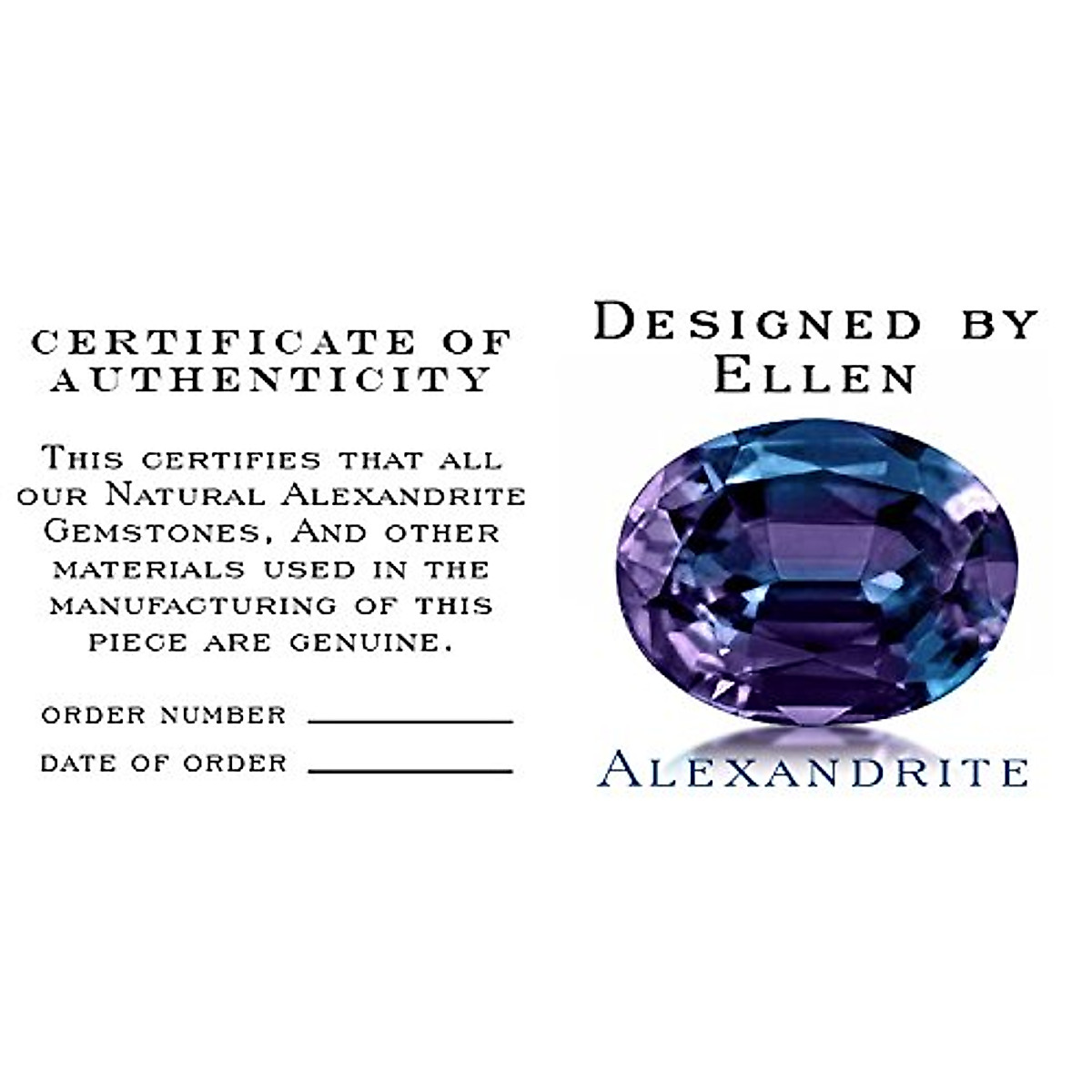Designed by Ellen Alexandrite Diamond Ring in 14K Yellow Gold-Natural Stone