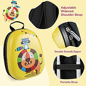 INFANS Kid Luggage Set, 12’’ Travel Backpack and 18’’ Carry on Suitcase with Rolling Spinner Wheels for Children Boys Girls, 2 Pcs Trolley Case Gift for Toddlers, Unicorn