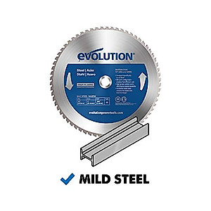 Evolution Power Tools 14BLADEST Steel Cutting Saw Blade, 14-Inch x 66-Tooth , Blue