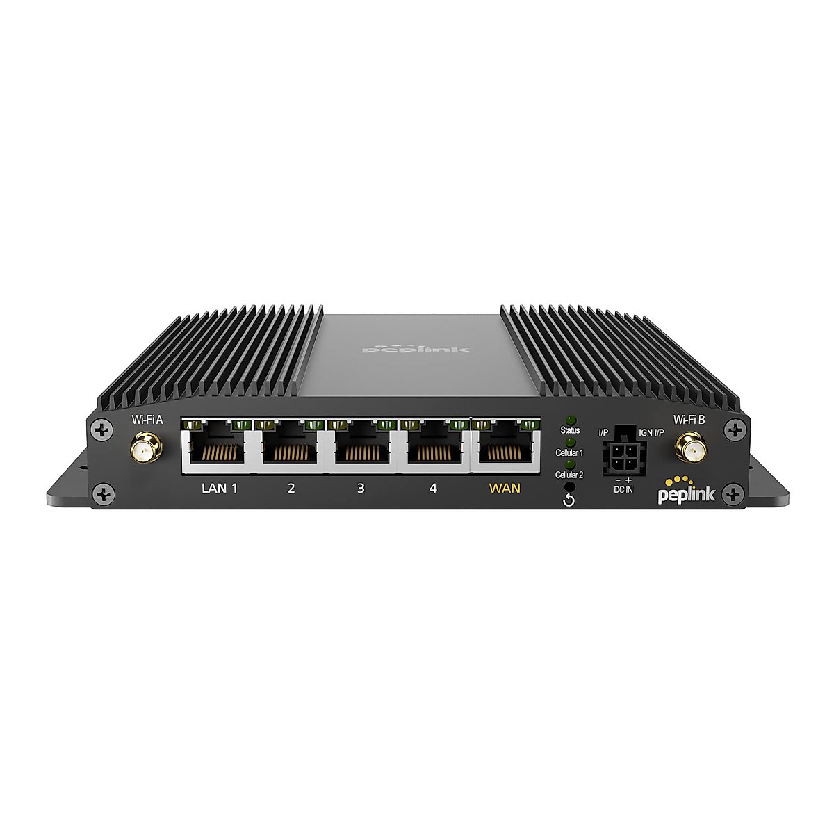 Peplink Dual LTE-A Cellular Router UBR Plus Wireless WiFi 5 Modem Dual-Band LTE 1x 1Gbps WAN Port, 4X Ethernet Ports 900Mbps Throughput Rugged Enclosure with Low Profile Redundant SIM Slots