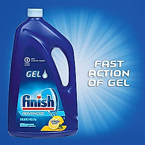 Finish Dishwasher Detergent Gel Liquid, Lemon Scent, 75oz