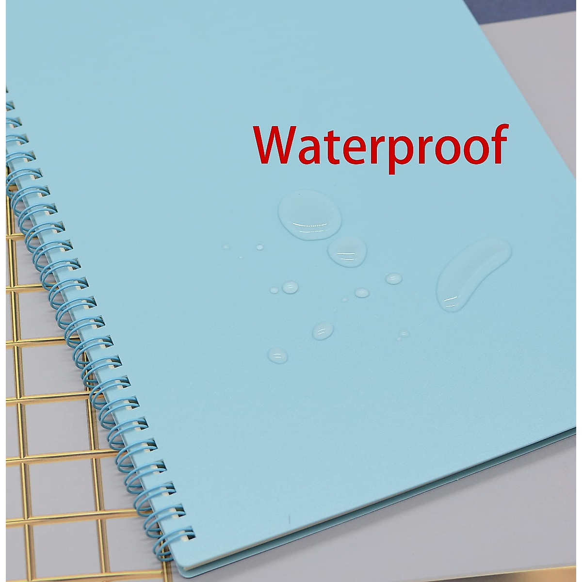 Yansanido Spiral Notebook, 4 Pcs 10.5 Inch x 7.45 Inch B5 Thick Plastic Hardcover 7mm College Ruled 4 Color 80 Sheets -160 Pages Journals for Study, Work, Travel and Notes (B5, 4 Pcs Light Color)