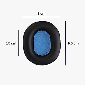 kwmobile Replacement Ear Pads Compatible with Sennheiser HD8 / HD8 DJ / HD6 Mix - Earpads Set for Headphones - Black