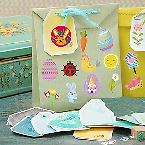 220+PCS Easter Stickers, Easter Stickers for Kids Teens Adults, Cute Bunny Egg Easter Stickers for Water Bottle Toys Laptop Scrapbooking