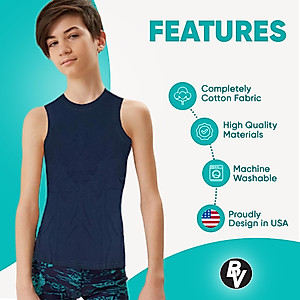 BROOKLYN VERTICAL Boys 3 Pack Muscle Shirt Sleeveless Tee - Tagless Cotton Super Soft (as1, Numeric, Numeric_6, Numeric_8, Regular, Combo A)