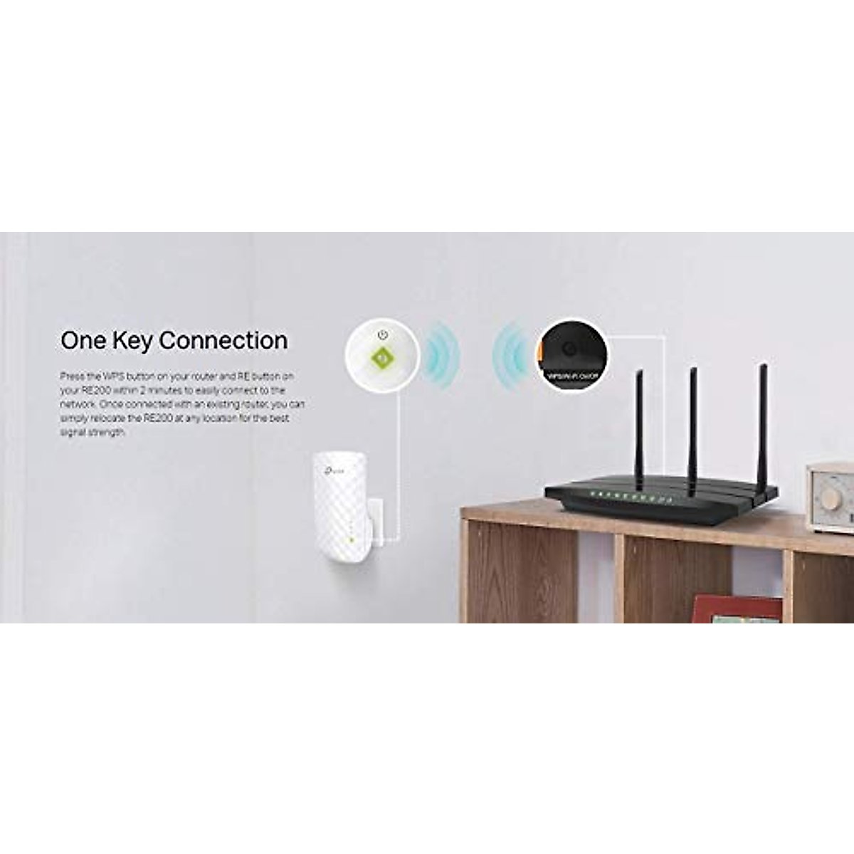 TP-Link AC750 Wifi Range Extender | Up to 750Mbps | Dual Band WiFi Extender, Repeater, Wifi Signal Booster, Access Point| Easy Set-Up | Extends Wifi to Smart Home & Alexa Devices (RE200)