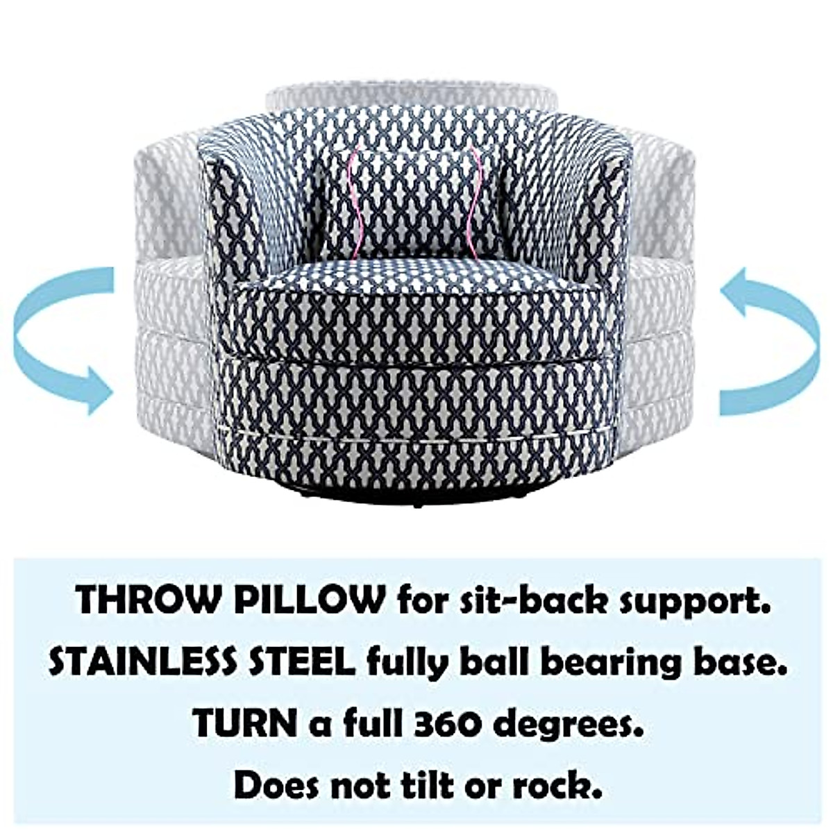 Rosevera Swivel Accent Chairs for Living Room Furniture Swivel Chairs for Bedroom Swivel Barrel Chair Small Swivel Accent Chair Modern Swivel Chair Accent Chairs for Apartment, Studio