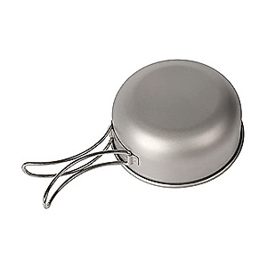 JAHH Camping Titanium Bowls 300ml-400ml with Titanium Folding Handles Folding Bowls Cookware Tableware Cutlery (Size : 300ml)
