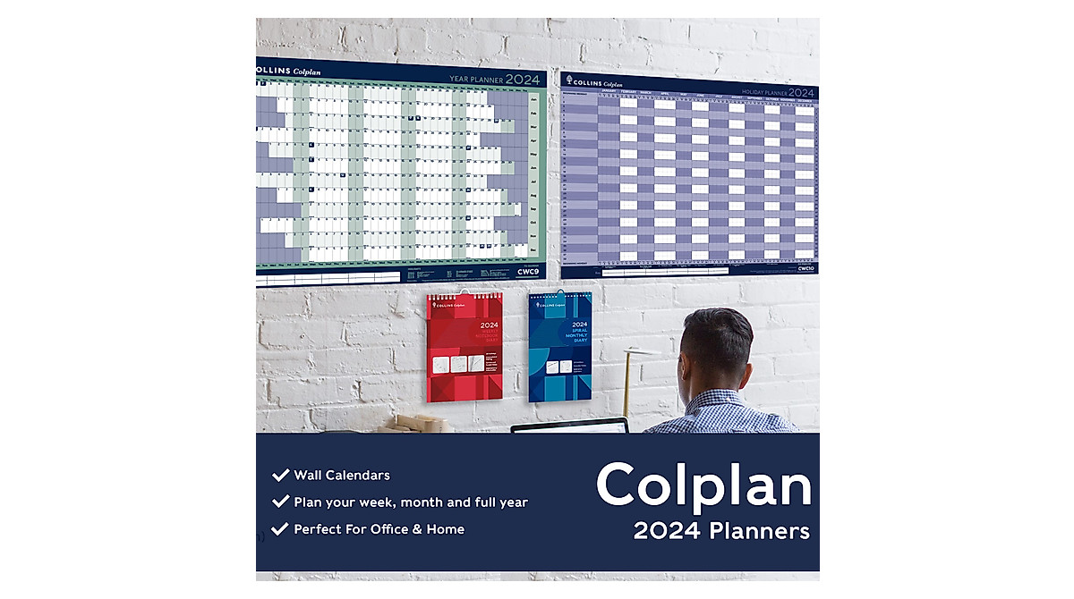 Collins 2024 Yearly Planner - Business Wall Calendar