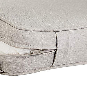 Classic Accessories Montlake FadeSafe FadeSafe Water-Resistant 74 x 23 x 3 Inch Patio Chaise Lounge Cushion Cover, Heather Grey, Patio Furniture Cushion Covers