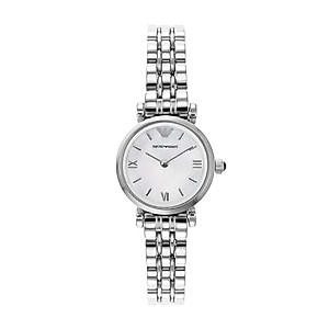Emporio Armani Women's Silver Tone Stainless Steel Bracelet Watch (Model: AR1763)