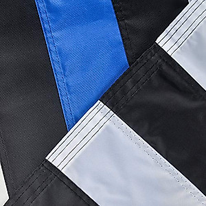 Thin Blue Line Flag, 3x5 FT Blue line Flag Made in US, with Embroidered Stars, Sewn Stripes, Brass Grommets, UV Protection, 300D Nylon Black White and Blue