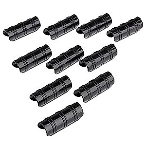 Mtsooning 10PCS 19mm/0.75inch Black Plastic Greenhouse Clips Frame Pipe Tube, Garden Buildings Tube Clip, Snap Net Fixed Pipe Clamps for Greenhouse Banner Frame Shelters
