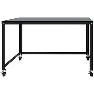 Hirsh Ready-to-Assemble 48-inch Wide Mobile Metal Desk Black