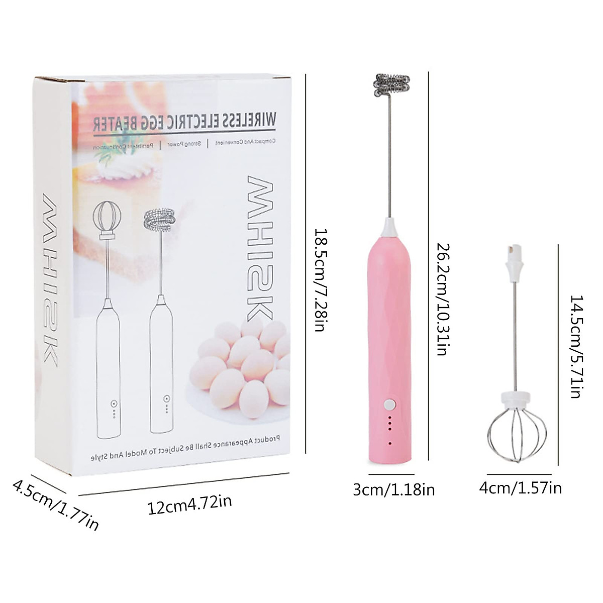 Home Electric Mixer Milk Beater Double-Head Coffee Frother Foamer Machine Stainless Steel For Kitchen Food Processor Small Electric Whisk Mixer Mini Hand-held For Coffee Shakes Stirring Stainless Tool