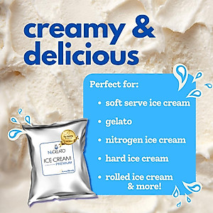 AussieBlends Premium Dairy Ice Cream Mix Powder for Soft Serve, Gelato, Rolled Ice Cream, Liquid Nitrogen, and Frozen Desserts | 1-Pack, 3.3 lb, Imported