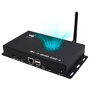 Metal Case/Box with Cooling Fan for Raspberry Pi Compute Module 4 IO Board, Mini Computer Chassis with HDMI,Ethernet,USB ,DSI Display Port, CSI Camera Port