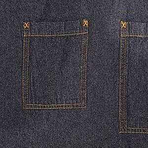 Chef Works Unisex Memphis Chefs Bib Apron, Indigo Blue, One Size