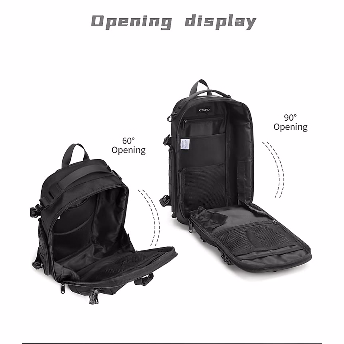 Uaskmeyt Sling Bag for Men, Sling Backpack Shoulder Crossbody Bag Waterproof Heavy Duty Over Shoulder Bag Large Capacity Casaul Daypacks (Black)