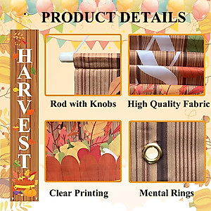 Uniwish Happy Fall Y'all Porch Banner Front Door Sign Harvest Bunting Vertical Welcome Hanging Flags for Fall Thanksgiving Decorations Garland Autumn Farmhouse Home Yard Decor