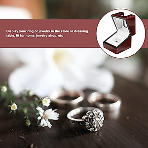 Cabilock Championship Ring Display Case Wooden Single Ring Box Sports Ring Storage Box Wooden Jewelry Box for Sports Fans Gift