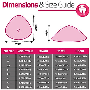 IVITA One Pair A Cup Self Adhesive Triangle Silicone Breast Forms Mastectomy Prosthesis Bra Enhancer Inserts Concave Bra Pads
