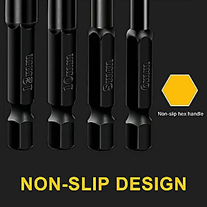 MOOKEENONE 6Pcs* Drill Bits, Tipped Ceramic Tile Cutter with 1/4" Hex Shank Triangle Hole Drill for Concrete Wall Glass