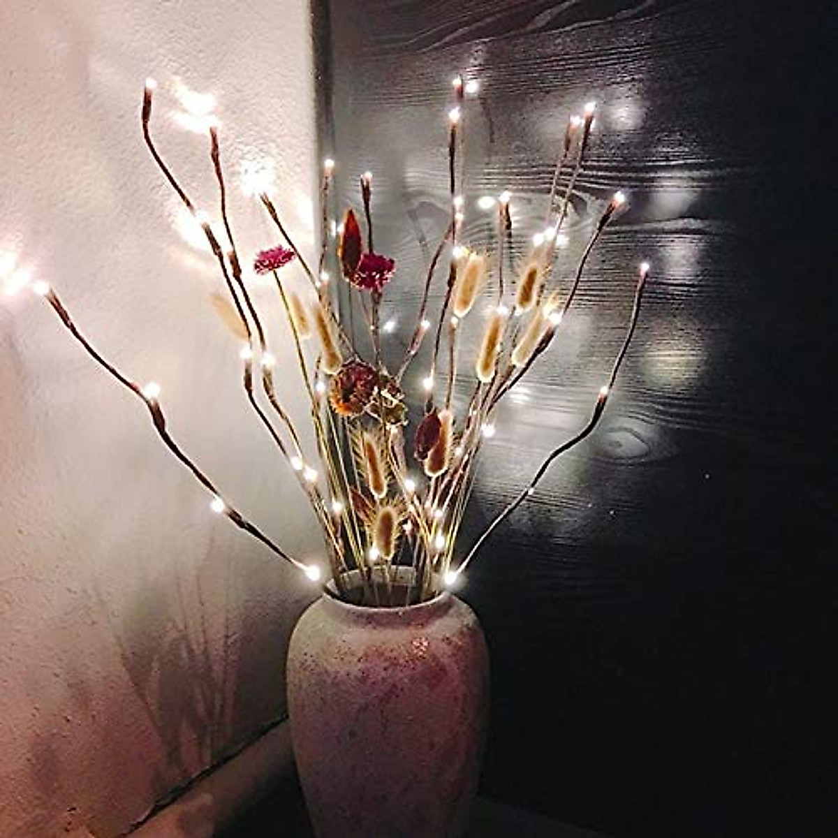 ZLYPSW The Light Garden Floral LED Willow Branch Lamp Battery-Operated 20 Bulbs for Home Christmas Party Garden Decoration