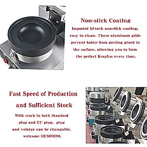 Kolice Commercial Gelato Panini Press Machine, Donut Ice Cream Dessert Italy Ice Cream Sandwich Press Machine, Commercial Krapfen Warmer, Gelato Panini Press