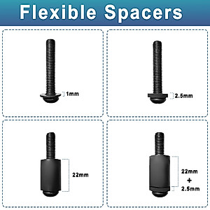 Samsung LG Vizio TV Mount Screws Kit with Remote Holder, Includes M4 M5 M6 M8 Screws, Washers, Spacers for Wall Mounting up to 80 in