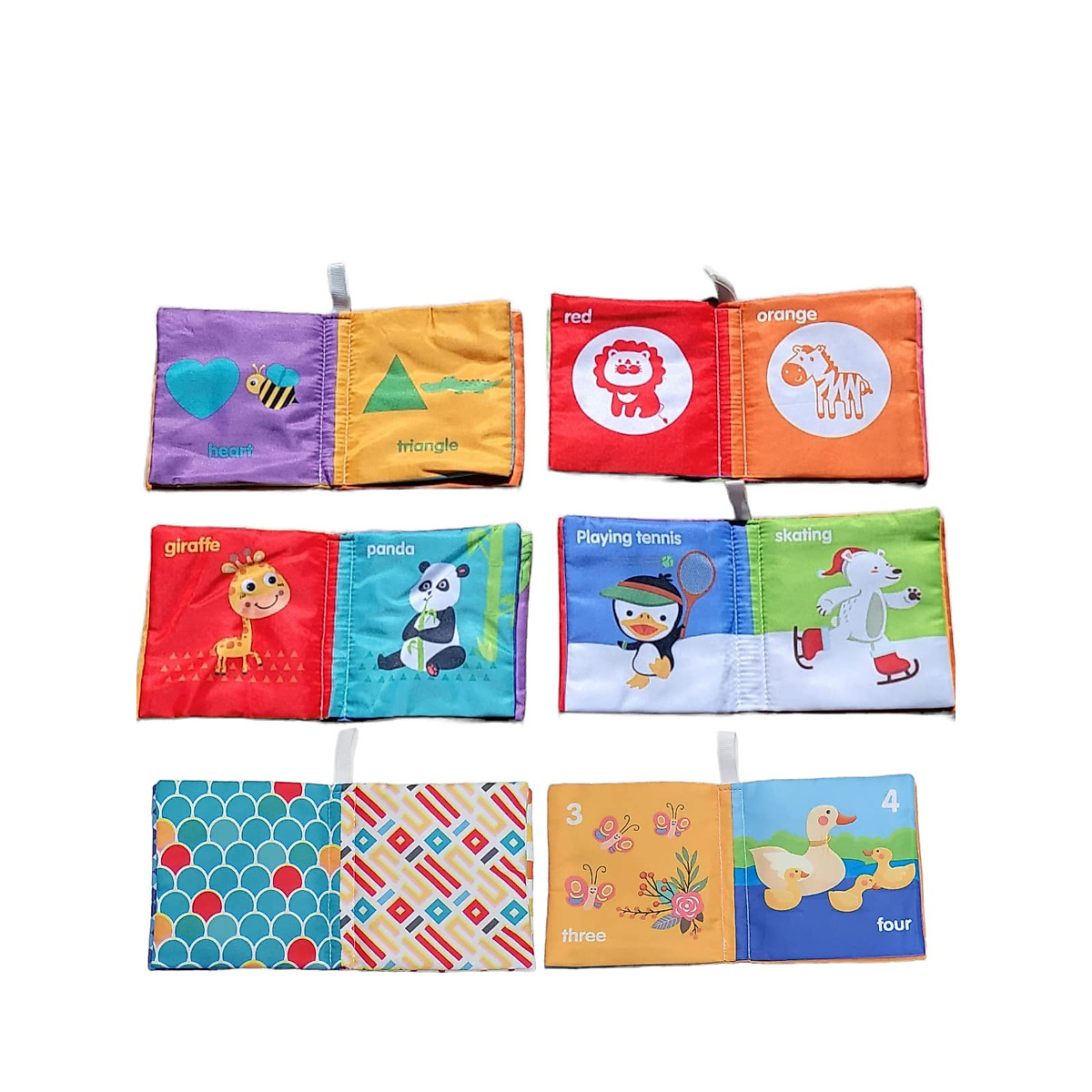 Kids Melody Baby Non-Toxic Cloth Book Set, Crinkle Books with Rustling Sound - Pack of 6