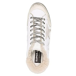 Golden Goose Super-Star Penstar Leather Upper Suede Star and Spur Mens Sneaker GMF00175-F002150-10276-41 White/Grey