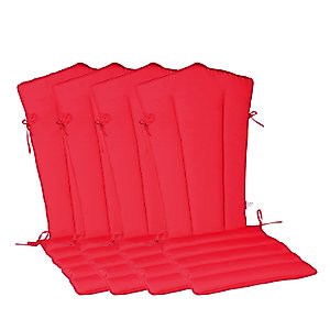 Kunste Adironack Chair Cushions Indoor Outdoor Furniture Replacement Cushions Patio Seating Cushions Set of 4 Red