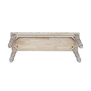 International Concepts Farmhouse Bench, Unfinished