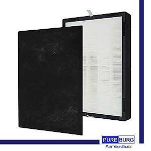 PUREBURG LP350 Replacement True HEPA Filter Set Compatible with LivePure LP-HF350 LP-PF900 Fits LivePure LP350TH and LP350THP Aspen series Air Purifiers