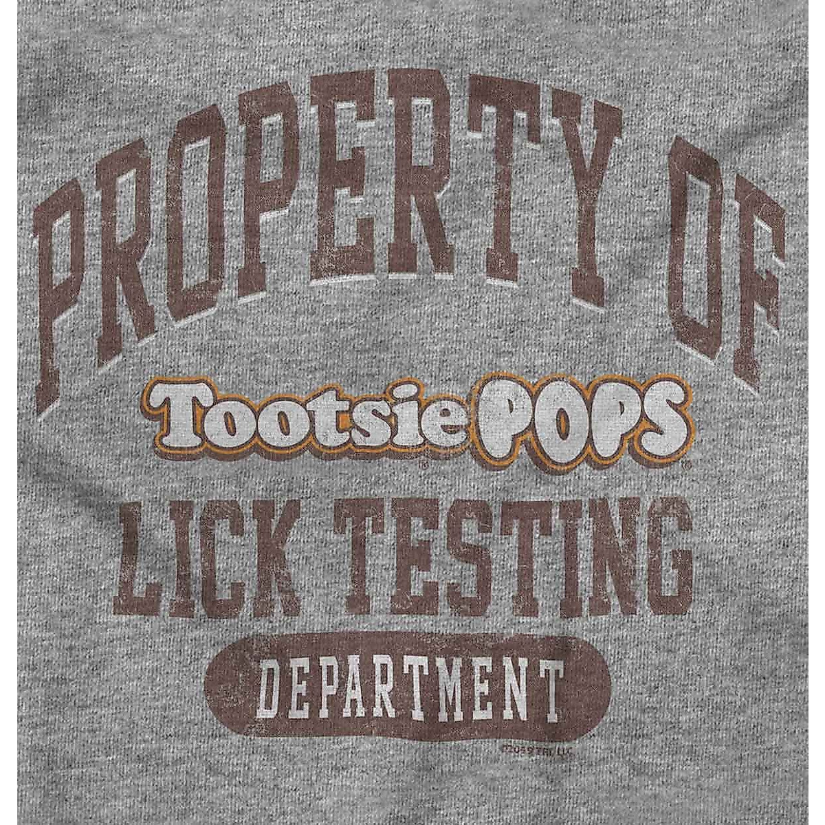 Brisco Brands Tootsie Pops Candy Testing Department Sweatshirt for Men or Women Sport Grey
