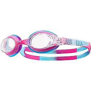 TYR Swimple Tie Dye Youth Swim Goggles, Blue/Green, Ages 3-10