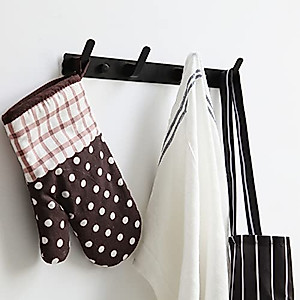 4 Hooks Matte Black Bathroom Towel Hooks Mounted Wall Adhesive Heavy Duty Farmhouse Bath Coat Stick on Rack Hat Wall Hook Sticky Black Kitchen Robe Rack Coat Hook Black 4 Hooks Rack Towel for Bathroom