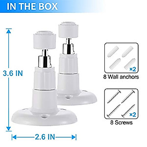 Blink Mini Camera Wall Mount Bracket, 360 Degree Adjustable Camera Mount Stand for Blink Mini Indoor Camera, Also Fit for Blink XT2 Outdoor / Indoor Home Security Camera System (2 Pack)