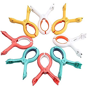 Beach Towel Clips for Beach Chairs Cruise,Set of 6,Cat Laundry Clips for Drying Clothes,Quilt,Blanket,Home Pool Chair (8PC)