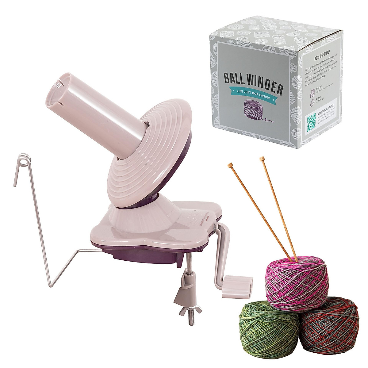 Knit Picks Hand Operated Yarn Ball Winder (Purple)