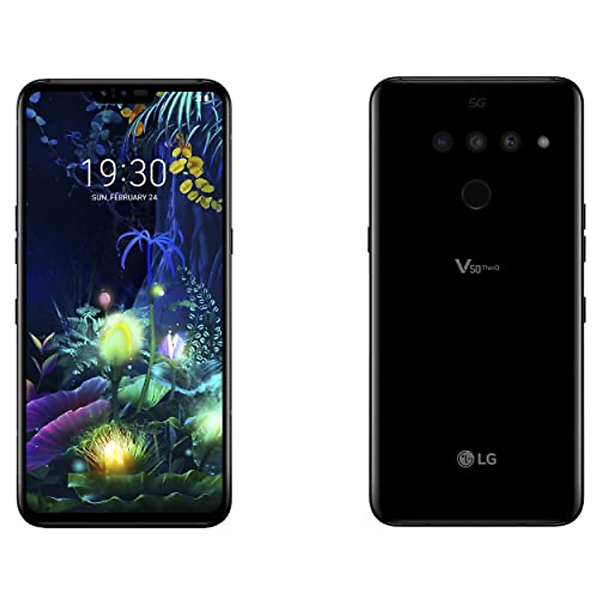 LG V50 ThinQ Smartphone LMV450PM, 5G, 128GB, Aurora Black - Sprint CDMA and GSM Unlocked
