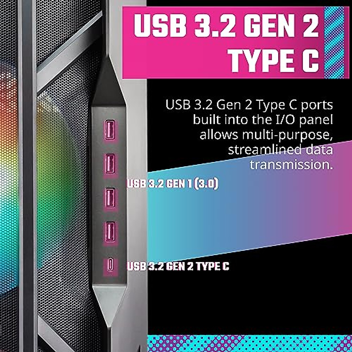 Cooler Master HAF 700 E-ATX High Airflow PC Case, Mesh Front Panel, Dual 200mm Sickleflow Customizable ARG Fans, 1 x USB 3.2 gen 2 Type C, 4 x USB 3.2 gen 1 (3.0) (H700-IGNN-S00)