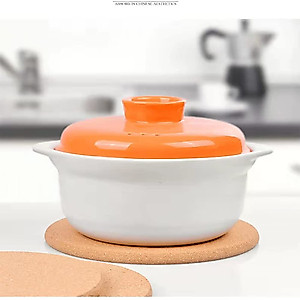 YF-ANEN 7 Inch Cork Tripod, Thermal Pad, Round Cork Board for Kitchen, Dining Table, Pots and Pans, Plants, Craft Tea Insulation Pads (Set of 6)