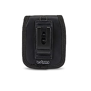 BELTRON Leather Pouch for Galaxy Z Flip (F700/F707), Galaxy Z Flip 3 (F711), Galaxy Z Flip 4 (F721), Motorola RAZR 4G, Motorola RAZR 5G with Heavy Duty Belt Loop, Metal Belt Clip & Dual Magnet Closure