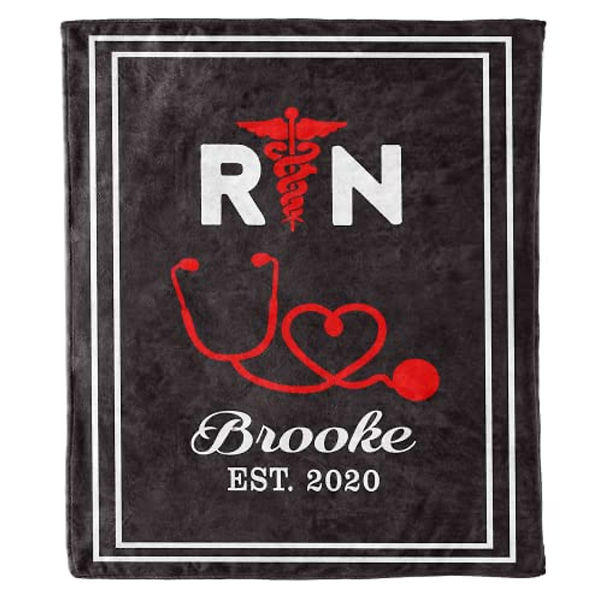 I Am Nurse, Customized Blanket for Nurse with Your Name & EST, Custom Gift for Nurse with Quotes, Birthday, Any Occasion, Fleece Blanket, Personalized Registered Nurse RN Supersoft and Cozy Blanket